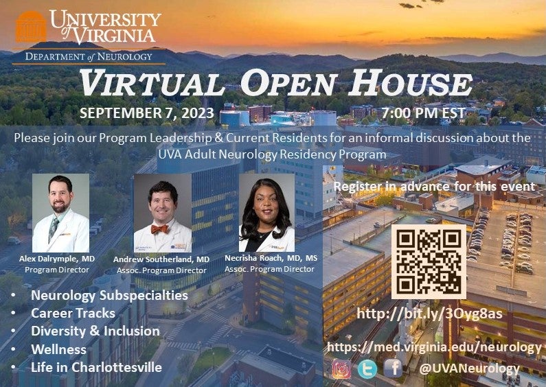 Virtual Open House & Second Look - Department of Neurology